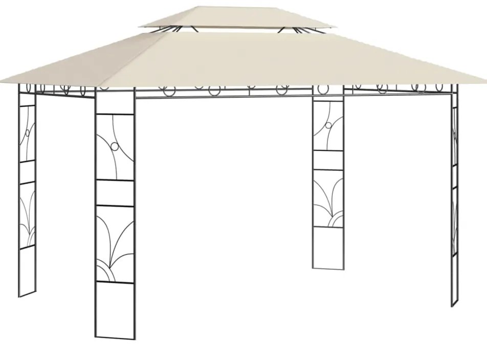 vidaXL Marketos Altán 4 x 3 x 2,7 m krémový 160 g/m²