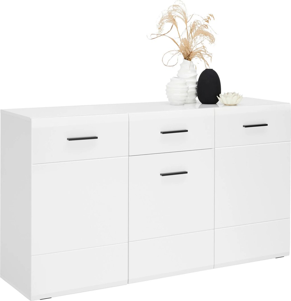 XXXLutz ŠIROKÁ KOMODA, antracitová, bílá, 150/84,6/41,6 cm Hom`in - Široké komody - 001803069025