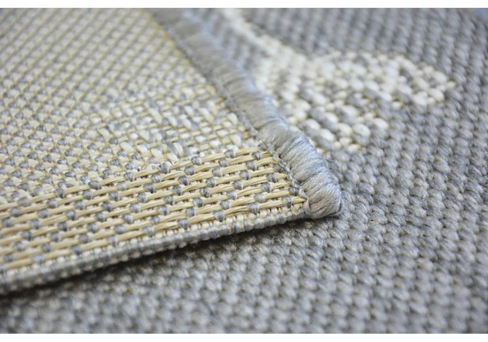 Kusový koberec Kvítky šedý 80x150cm
