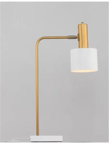 Rustikální stolní lampa Paz bílé