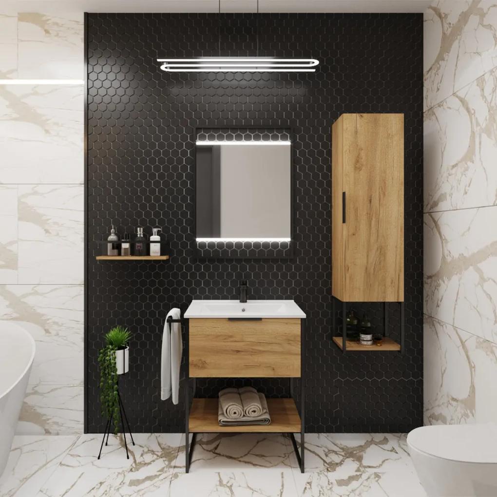 BPS-koupelny Koupelnová skříňka s keramickým umyvadlem Kubus OC 60