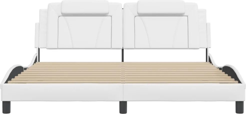Rám postele Viana s LED bez matrace bílý 180 x 200 cm 3214037