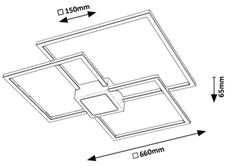 Rabalux 6868 - LED Stmívatelné stropní svítidlo THABITA LED/38W/230V