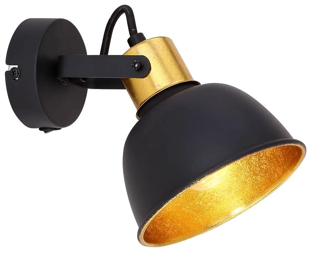Nástěnné moderní bodové osvětlení FILLO, černé, zlaté Globo FILLO 54655-1