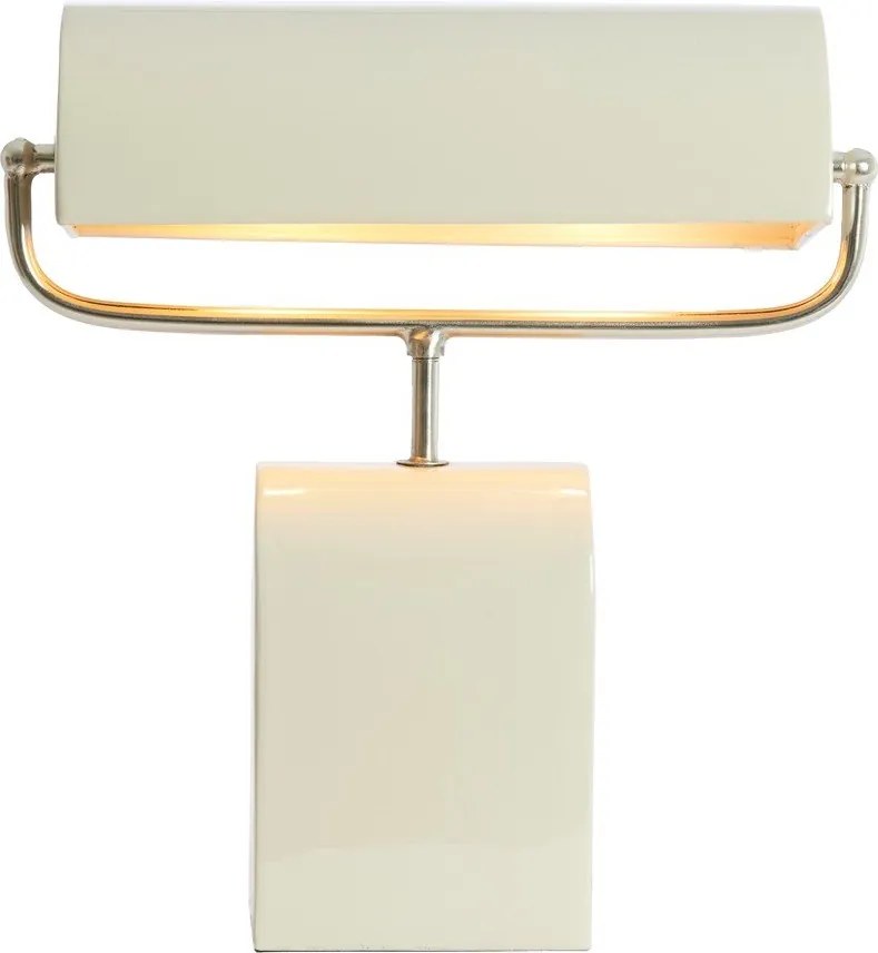 Krémová kovová stolní lampa (výška 38 cm) Cardona – Light &amp; Living