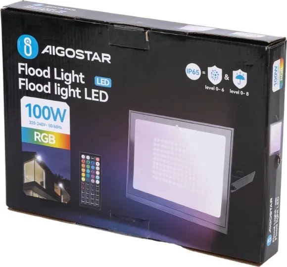 Aigostar - LED RGB Stmívatelný reflektor LED/100W/230V IP65 + DO