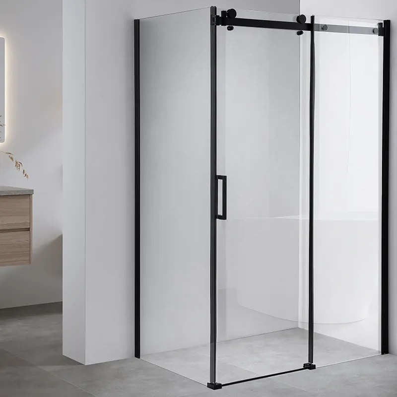 BPS-koupelny Obdélníkový sprchový kout HYD-OK14C 120x90 černá/transparent - bez vaničky