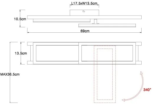 Globo 67266D - LED Stropní svítidlo ILLA LED/20W/230V