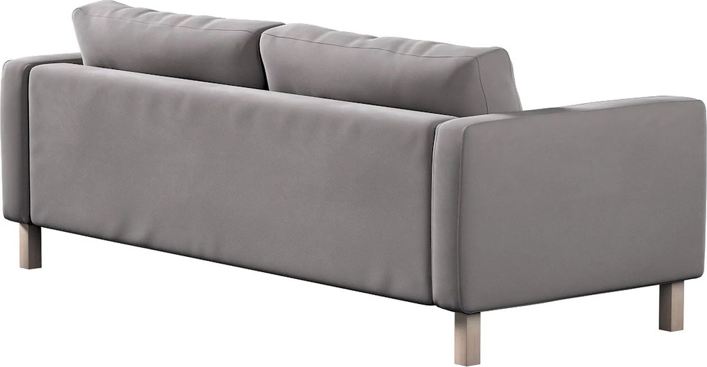 Potah na pohovku IKEA Karlstad, 3-místná, rozkládací barva šedá látka lesklé, sametová
