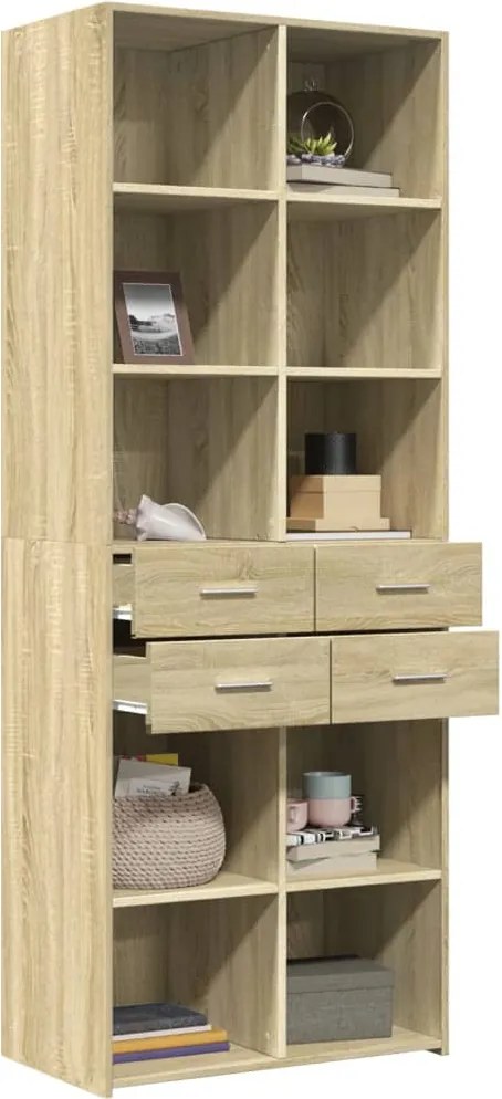 Skříň highboard dub sonoma 70 x 42,5 x 185 cm kompozitní dřevo 3281464