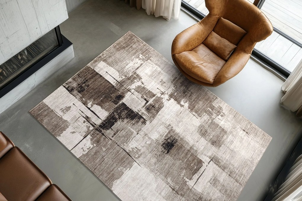 Obsession, Kusový koberec Posh 300 Taupe, 160x230, hnědá, chodba / předsíň