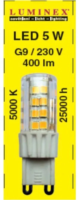 LED žárovka G9 3,2W 5000K