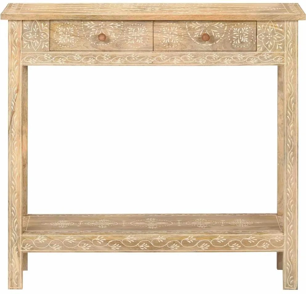 Konzolový stolek 80 x 35 x 74 cm masivní mangovníkové dřevo 320379