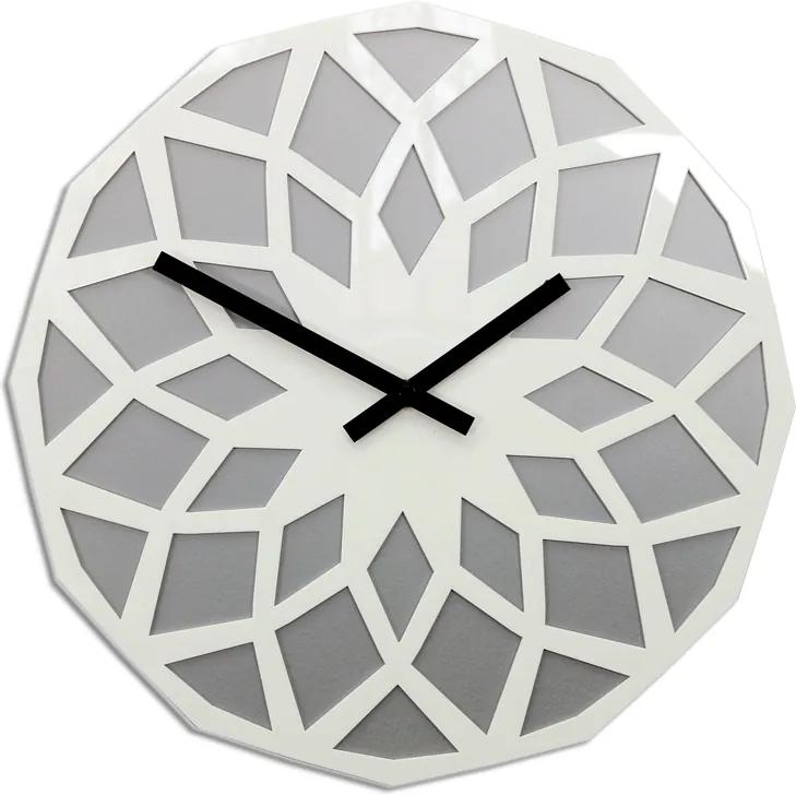 Moderní nástěnné hodiny LOTOS STONE WHITEH MCNH062-stonewhite
