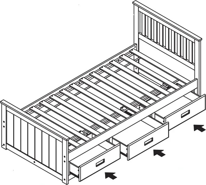 VerDesign Jednolůžková postel LEMOS 90 + zásuvky, bílá