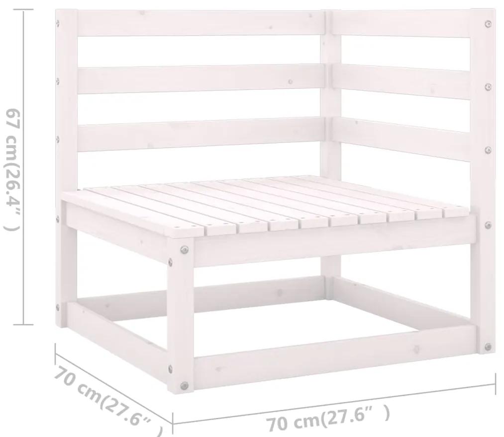 vidaXL 5dílná zahradní sedací souprava bílá masivní borové dřevo