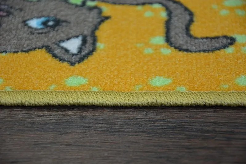 Dětský kusový koberec PETS modro-fialový