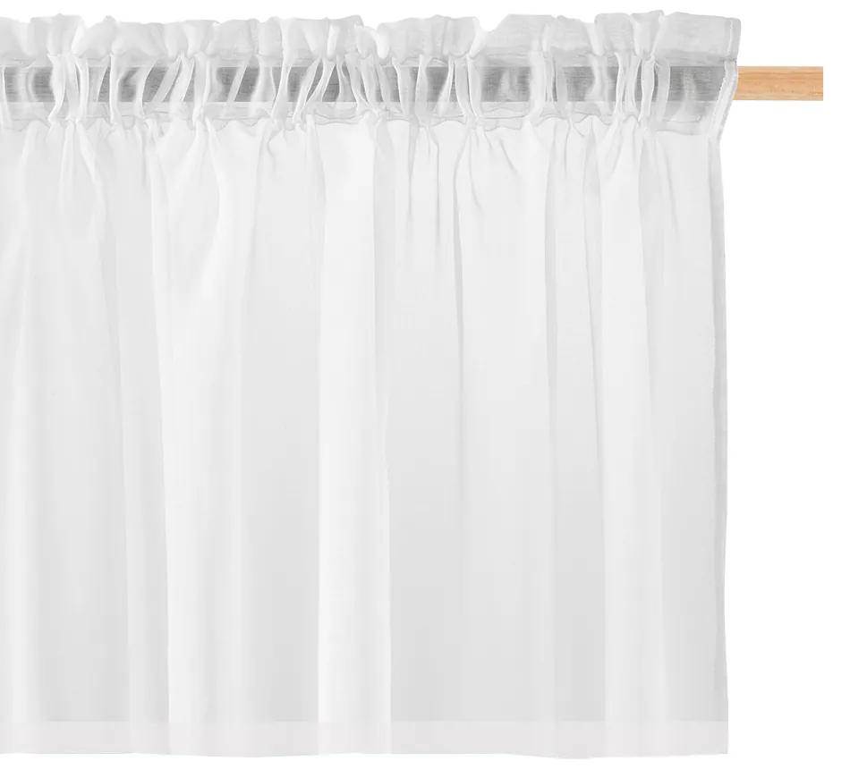 Room99 Záclona na pásce Novelia Barva: Bílá, Velikost: 140 x 260 cm