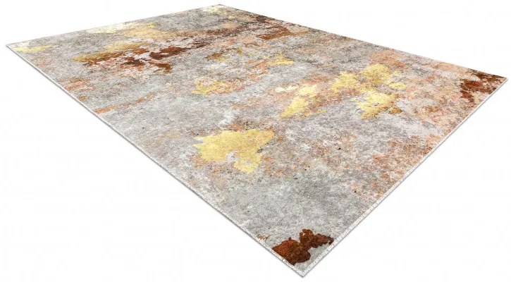 Dywany Łuszczów, Kusový koberec Miro 51463.802 Abstraction grey / gold, 80x150, vícebarevná, koupelna