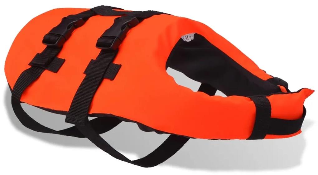 vidaXL Plovací záchranná vesta pro psa S oranžová