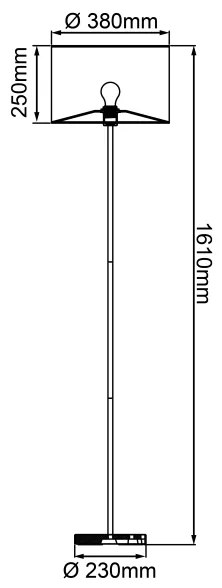 Brilliant - Stojací lampa WIMEA 1xE27/52W/230V černá/béžová