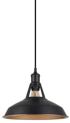 Závěsné osvětlení v industriálním stylu FREYA, černé Italux Freya  MDM-2315/1 M BK+GD | BIANO