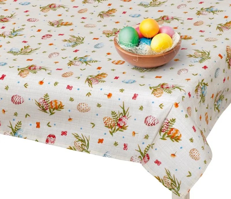 Bellatex Ubrus Velikonoce Béžová,Zelená,Červená 70x70 cm
