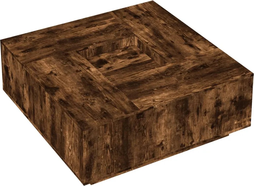 Konferenční stolek kouřový dub 100x100x40 cm kompozitní dřevo 3284053