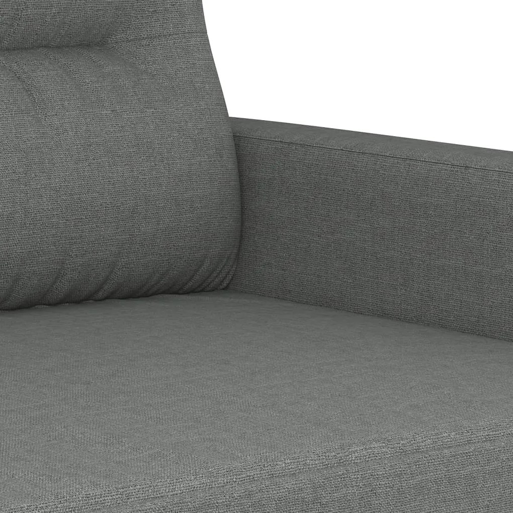 3dílná sedací souprava s polštáři tmavě šedá textil 3201593