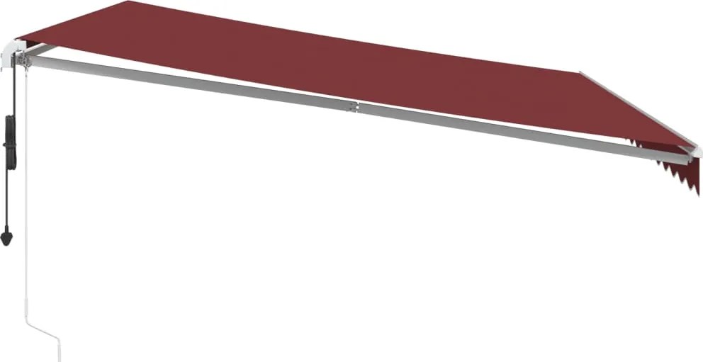 Automatická zatahovací markýza burgundská 450 x 350 cm 3214988