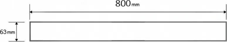 Mexen Flat, lineární podlahový žlab 80 cm, růžové zlato, 1621080