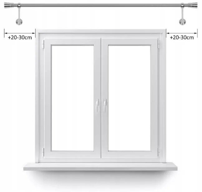 Dekodum Garnýž dvouřadá LOFT 19/19 mm ocelový efekt 280 cm