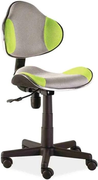 Dětská otočná židle Q-G2 - šedá/zelená