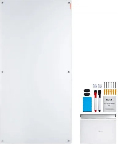 Magnetická skleněná tabule, tabule pro suché mazání 182,9 × 91,4 cm