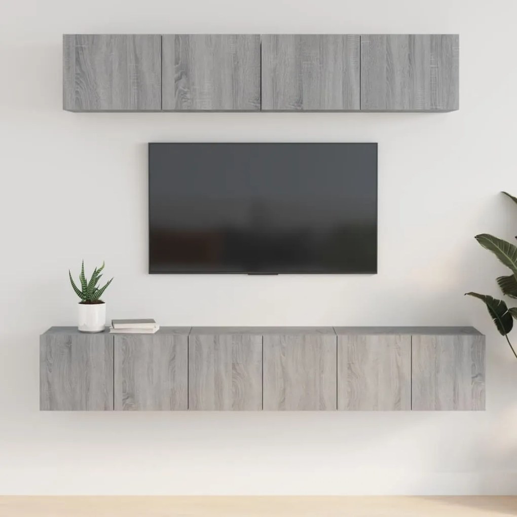 5dílný set TV skříněk šedý sonoma kompozitní dřevo 3114428