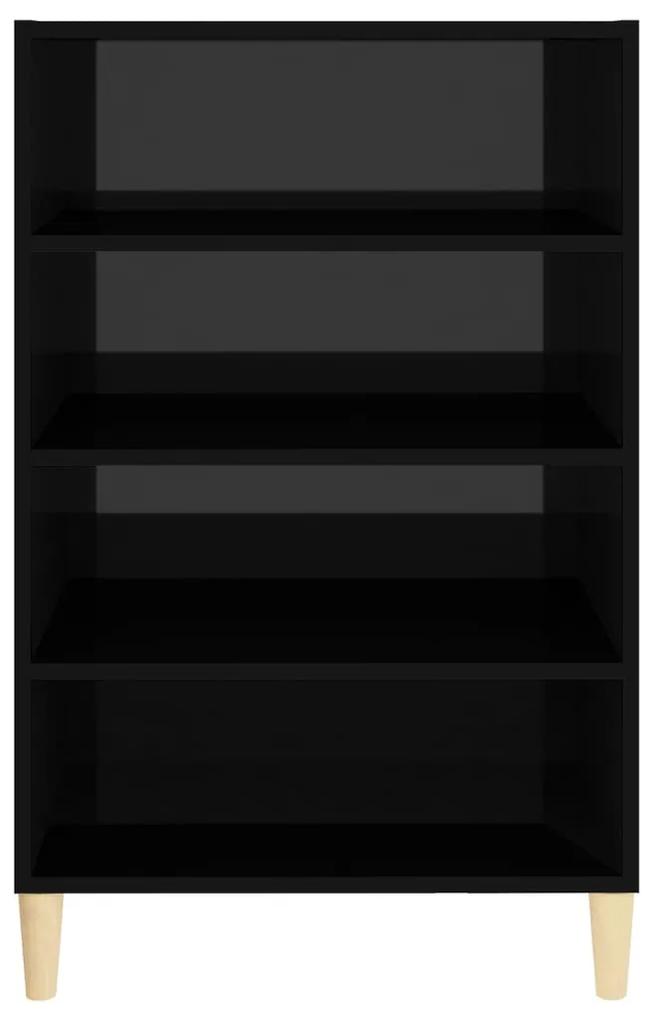 vidaXL Příborník černý s vysokým leskem 57 x 35 x 90 cm dřevotříska