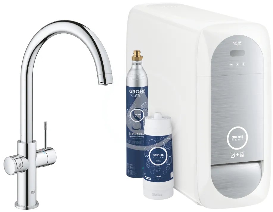 GROHE - Blue Home Dřezová baterie Connected, s chladícím zařízením a filtrací, chrom 31455001