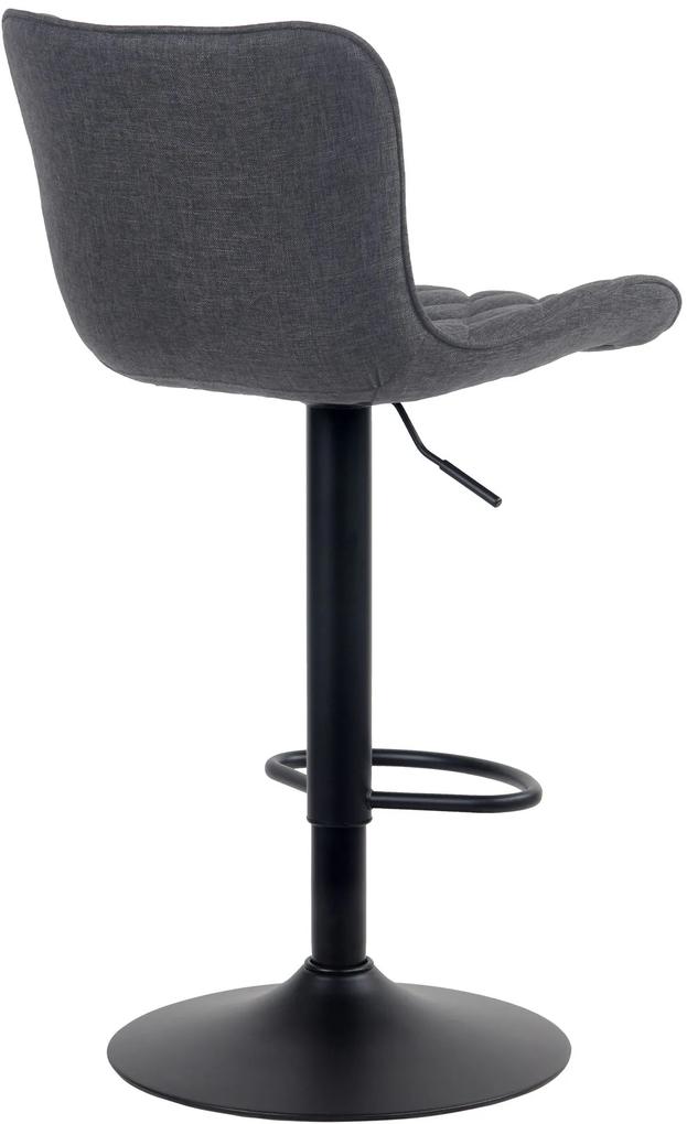 Barové židle Millom - 2 ks - látkové čalounění | černé