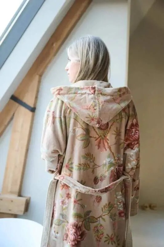 Pip Studio Secret Garden bavlněný froté župan, khaki