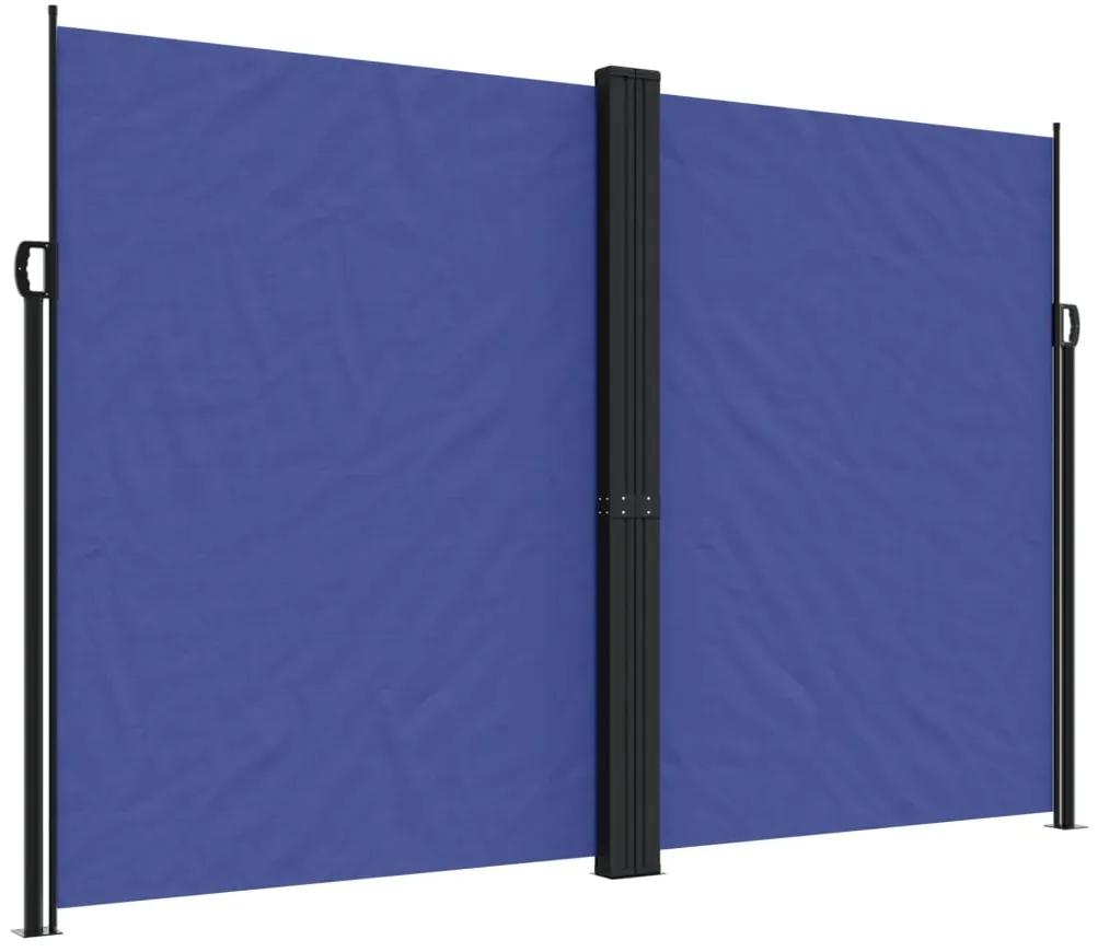 Zatahovací boční markýza modrá 220 x 1 000 cm
