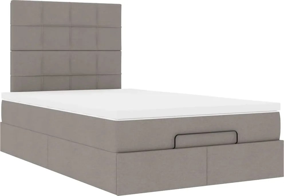Osmanský rám postele s matrací taupe 120x200cm textil 3313151