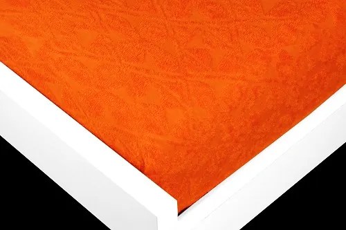 TP Žakárové prostěradlo (90 x 200) Premium - Oranžová