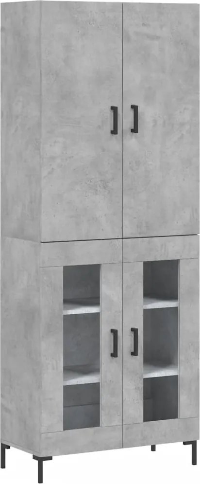vidaXL Skříň highboard 69,5 x 34 x 180 cm kompozitní dřevo [3195735] Barva: Betonová šedá