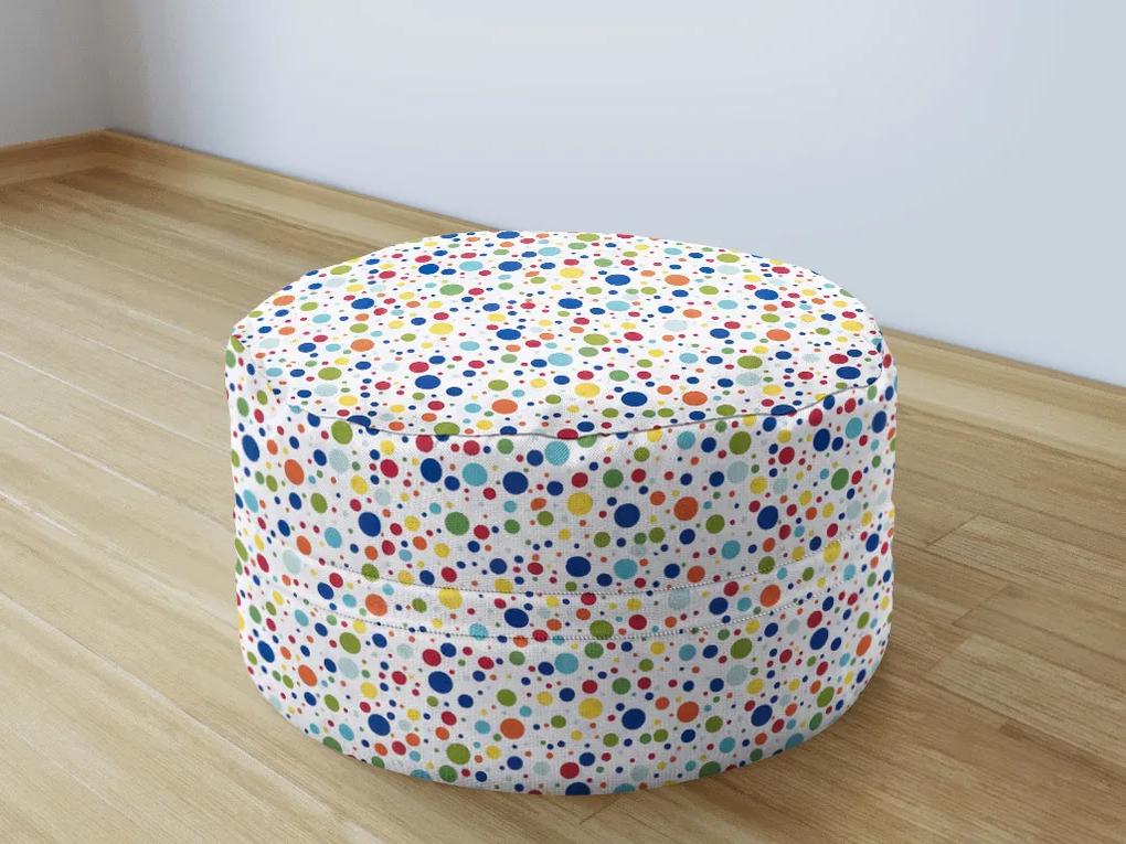 Goldea dětský bavlněný sedací bobek 50x20cm - vzor barevné puntíky 50 x 20 cm