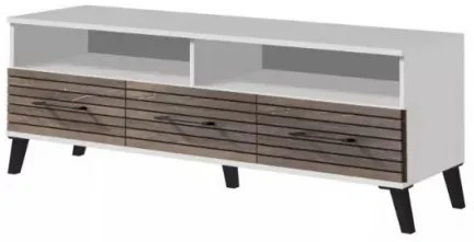 Obývací sestava CARLO B Bílá + dub flagstaff