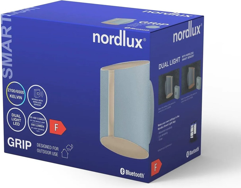 NOR 2118201001 Grip Smart venkovní nástěnné svítidlo bílá - NORDLUX