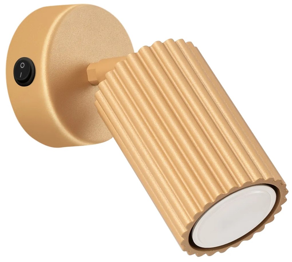 Sollux Lighting Nástěnné svítidlo KARBON zlaté s vypínačem