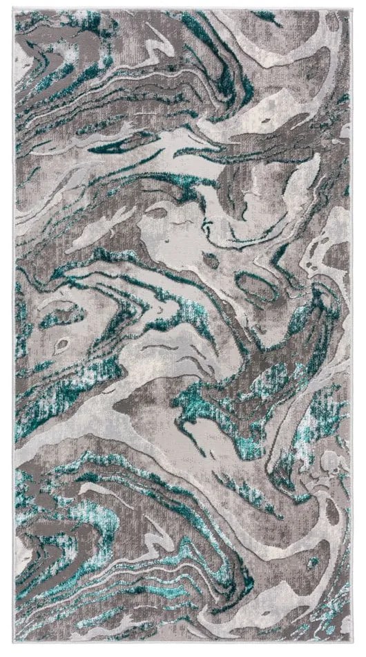 Šedo-modrý koberec Flair Rugs Marbled, 160 x 230 cm