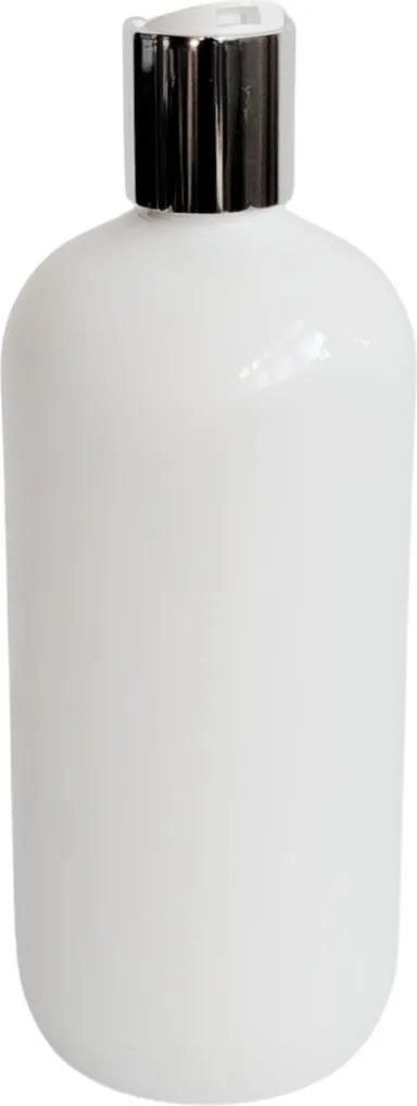 Dávkovač na mýdlo 500 ml bílý s bílo-stříbrným DISC TOP BELA