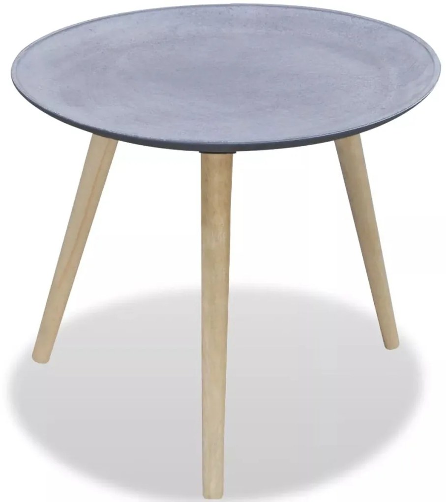 242231 vidaXL Kulatý odkládací / konferenční stolek šedý, vzhled betonu
